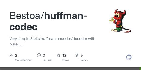 Github Bestoahuffman Codec Very Simple 8 Bits Huffman Encoderdecoder With Pure C