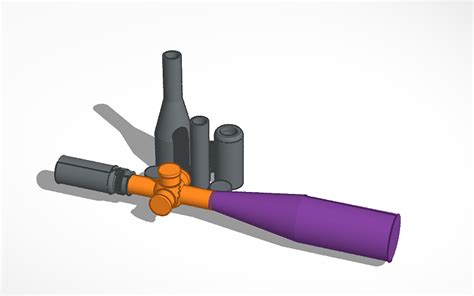 3d Design 50mm Sniper Scope Tinkercad