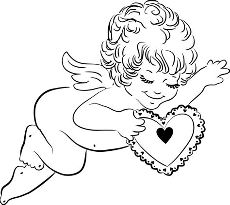 Cherub Line Drawing At Explore Collection Of
