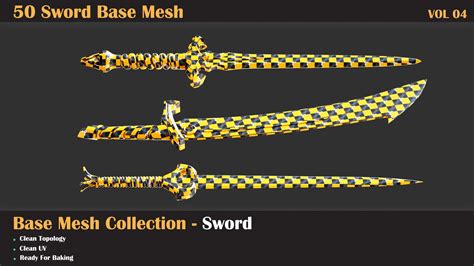 50 Sword Base Mesh Vol 04 Game Ready Zbrushcentral