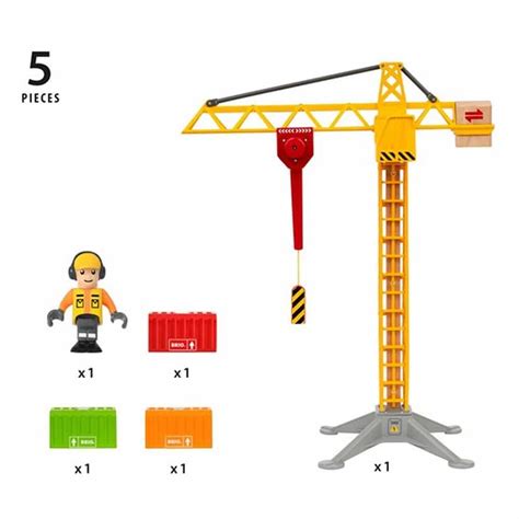 Brio Construction Crane With Lights Towering Fun