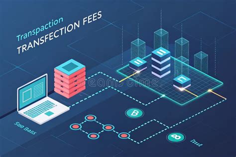Blockchain Network Transaction Fees Graphic Illustrating Digital Data