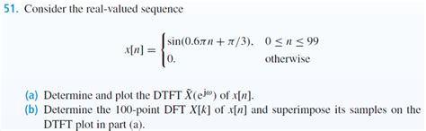 Solved Consider The Real Valued Sequence Chegg
