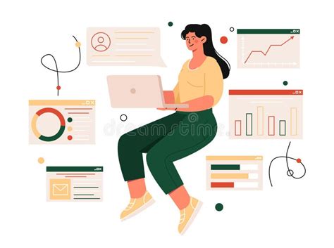 Analytic Work Concept Stock Vector Illustration Of Interface 276162909