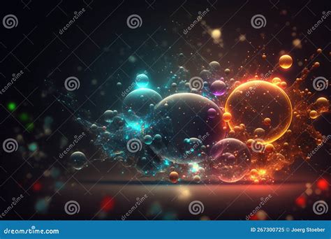 glowing particle wallpaper generative ai stock illustration