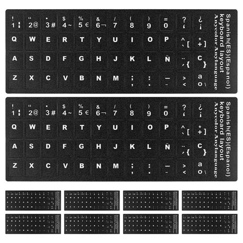 10 Sheets Laptop Keyboard Stickers Lettering Keyboard Stickers Notebook