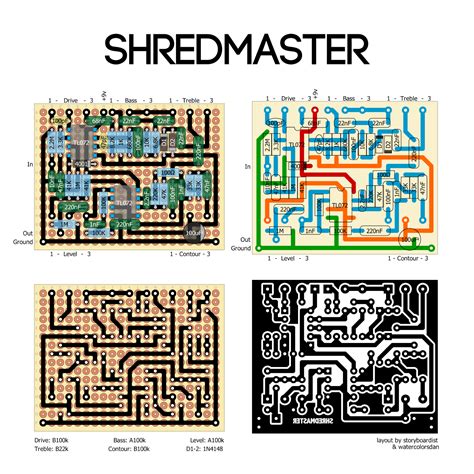 Perf And Pcb Effects Layouts Marshall Shredmaster