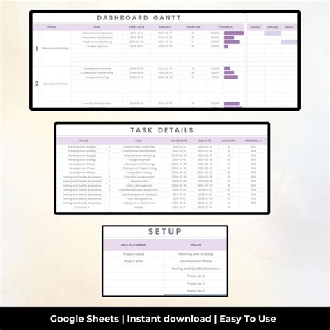 Editable Gantt Chart Excel Dashboard Template Excel Project Management