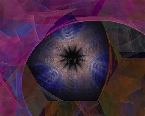 Abstract Fractal Unique Graphic Flame Shine Magic Stock Image Image
