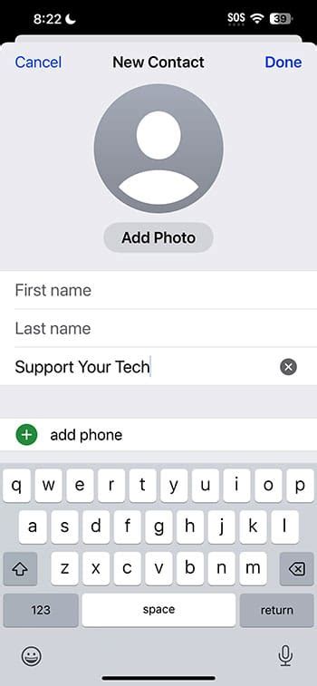 IOS How To Create A New Contact On IPhone