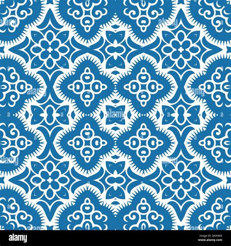 Seamless Patchwork Pattern From Ornate Tiles Ornaments Can Be Used