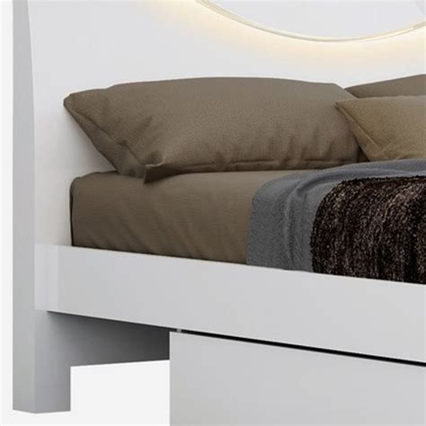 White Solid Wood Queen Bed Frame Modern Platform Style Foter