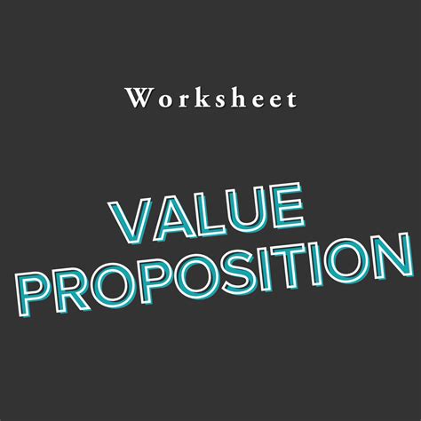 Value Proposition Worksheet At Kirk Jackson Blog