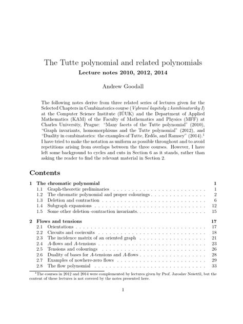 tutte polynomials by andrew goodall pdf vertex graph theory