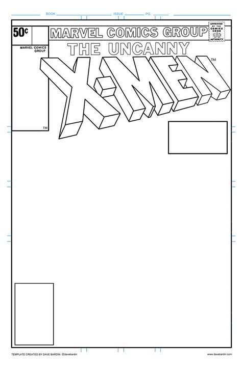 X Men Comic Book Cover Template