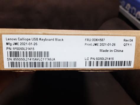 Lenovo Calliope USB Keyboard (black), Computers & Tech, Parts ...
