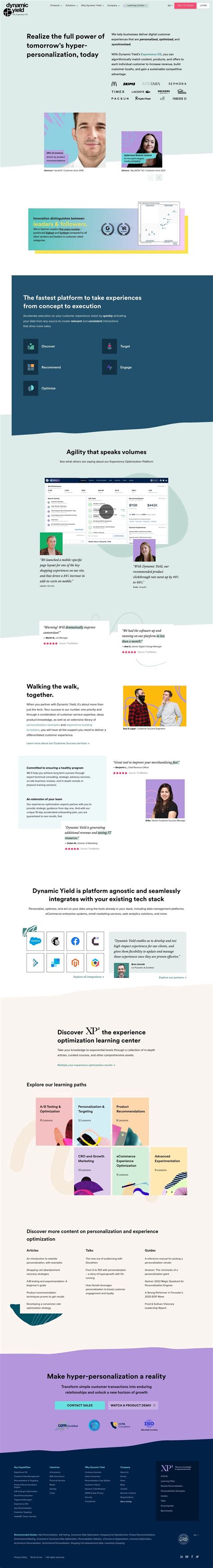 Dynamic Yield Traffic Analytics And Market Insights