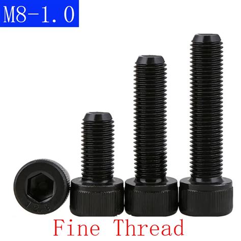 M8 1 0 8mm Fine Thread Socket Head Caps Screws 12 9 Alloy Steel Black