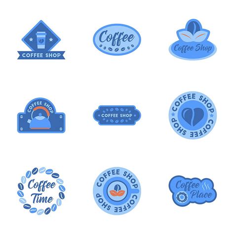 Assembly Flat Icons Coffee Shop Logo Vector Ai Eps Uidownload