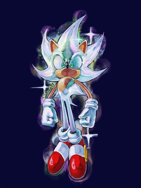 Sonic The Hedgehog And Hyper Sonic Sonic Drawn By Kornart Danbooru