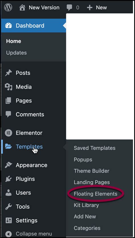 Add A Floating Bar To Your Site Elementor