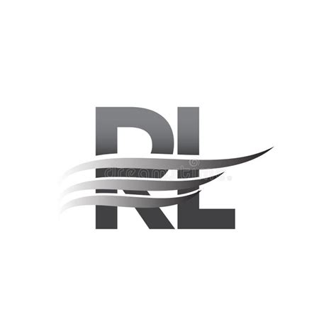 Vector Letters Rl And Wing Symbol Stock Illustration Illustration Of