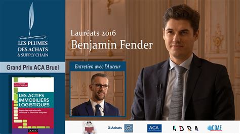 Entretien Benjamin Fender Co Lauréat Du Grand Prix Aca Bruel Avec
