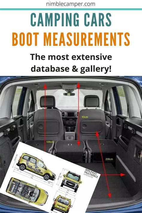 Car Camping Boot Dimensions And Gallery Nimble Camper Best Cars For