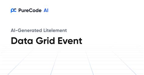ai tool to generate litelement data grid event