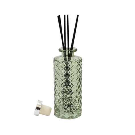 Glass Green Diffuser With Diffuser Oil And Sticks Scent By Design