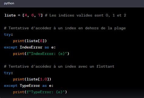 Liste en Python Création insertion et suppression d éléments