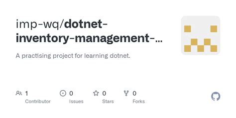 Github Imp Wqdotnet Inventory Management System A Practising