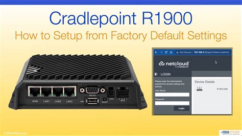 Cradlepoint R1900 How To Setup From Factory Default Settings Youtube
