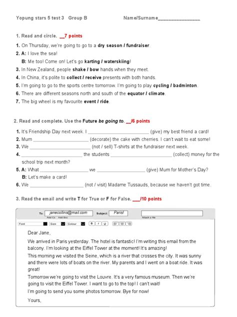 Young Stars 5 Test 3 Group B Pdf