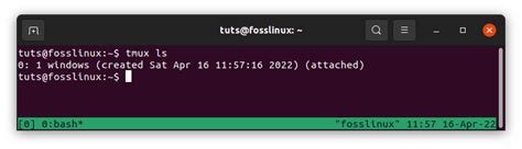 How To List And Attach Tmux Sessions Foss Linux