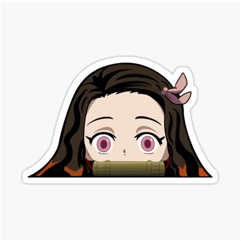 Cute Anime Girl Peeker Sticker For Sale By Otakuboiz Redbubble