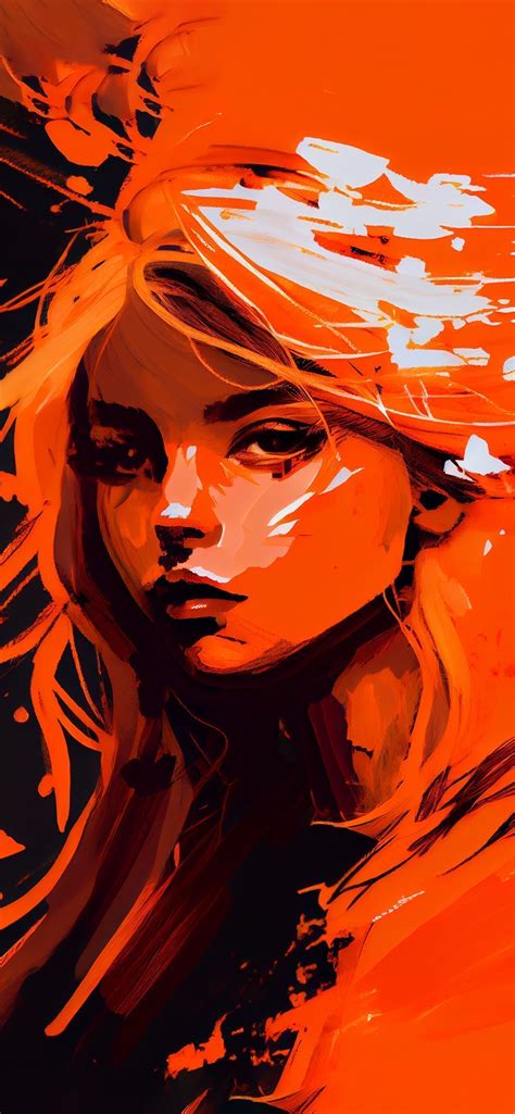 Girl Orange Aesthetic Wallpaper Wallpaper For Iphone By Uchiha Sanji