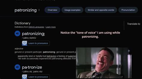 Patronizing Vs Condescending What Is The Difference Full Explanation