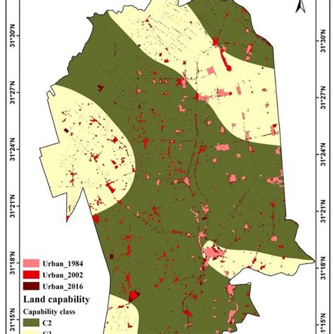 Land Capability Class And Urban Sprawl In 1992 Fig 7 Land Capability