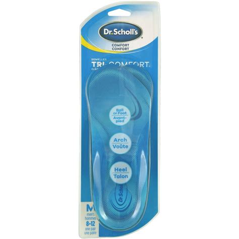 Dr Scholls Comfort Tri Comfort Insoles Mens Sizes 8 12 Ctc Health