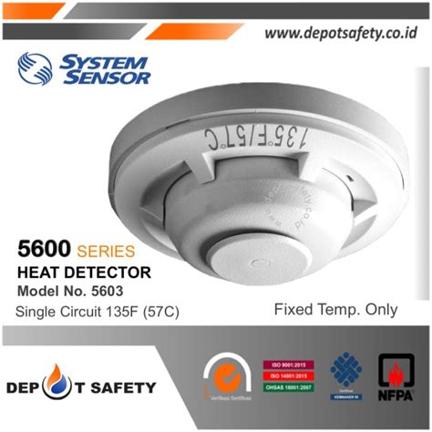 Jual System Sensor Fixed Heat Detector 5600 Series Model No 5603