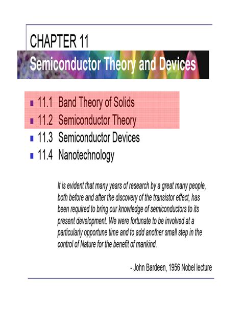 Semiconductor Theory And Devices 111 112 Download Free Pdf