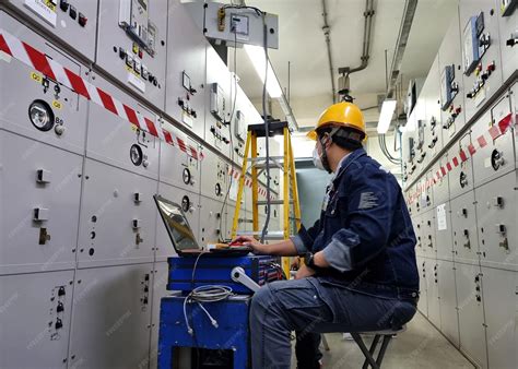 Premium Photo Protection Relay Function Testing At 22kv Switchgear By