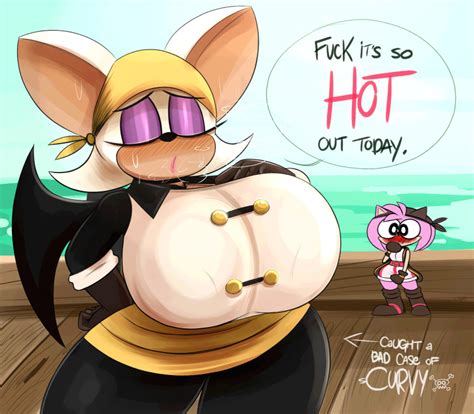 Rule 34 2girls Amy Rose Batten Rouge Big Ass Big Breasts Black Rose