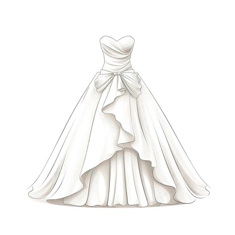 Bridal Dress Illustration In Minimal Style Fashion Bridal Elegant