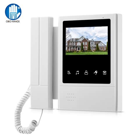 Obo 4 3inch Tft Lcd Wired Color Video Intercom System Kit Video Door Phone Indoor Monitor Screen