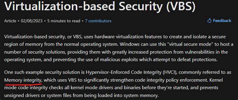 Core Isolation Memory Integrity Issues Microsoft Community