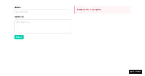 Cloud Backend Example Codesandbox