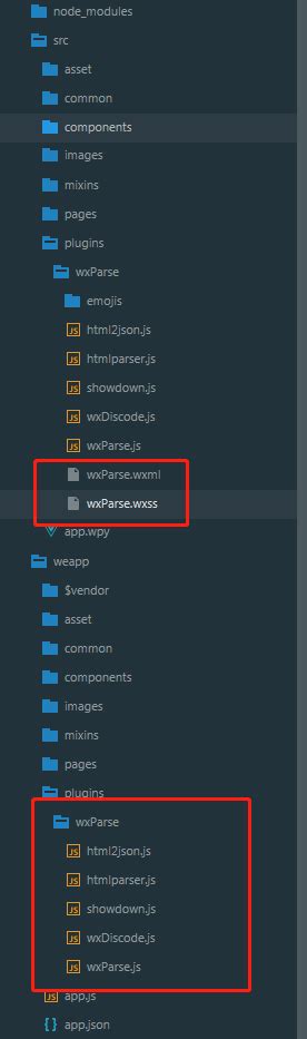 wepy 中使用 wxParse 编译后没有 wxml wxss文件 Issue Tencent wepy GitHub