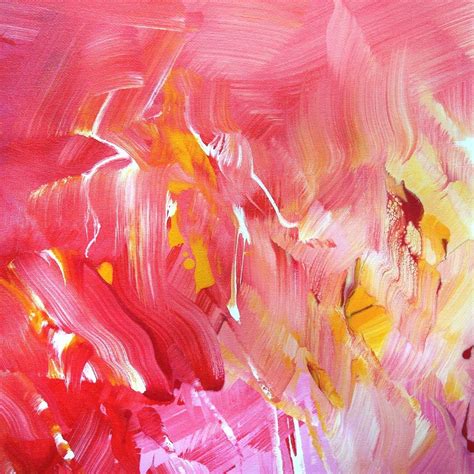 Red Abstraction Summer Whispers 100x100cm Paresh Nrshinga Abstract Art